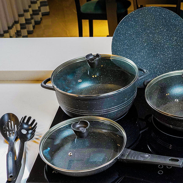 17 Pieces Royal Thai Jumbo Diamond Non-Stick Cookware – RoyalHouseware